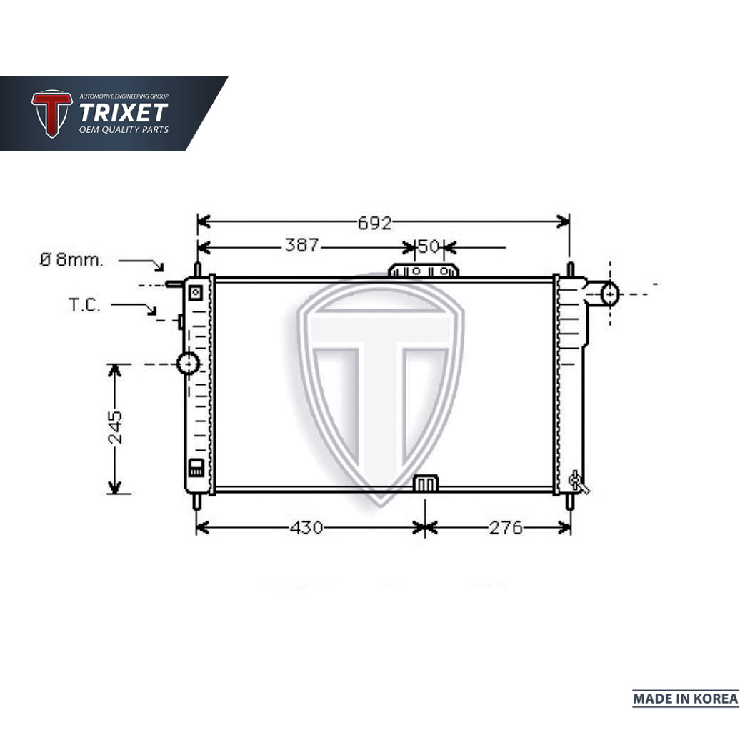 Радиатор охлаждения Nexia (94-16) MT (GM)